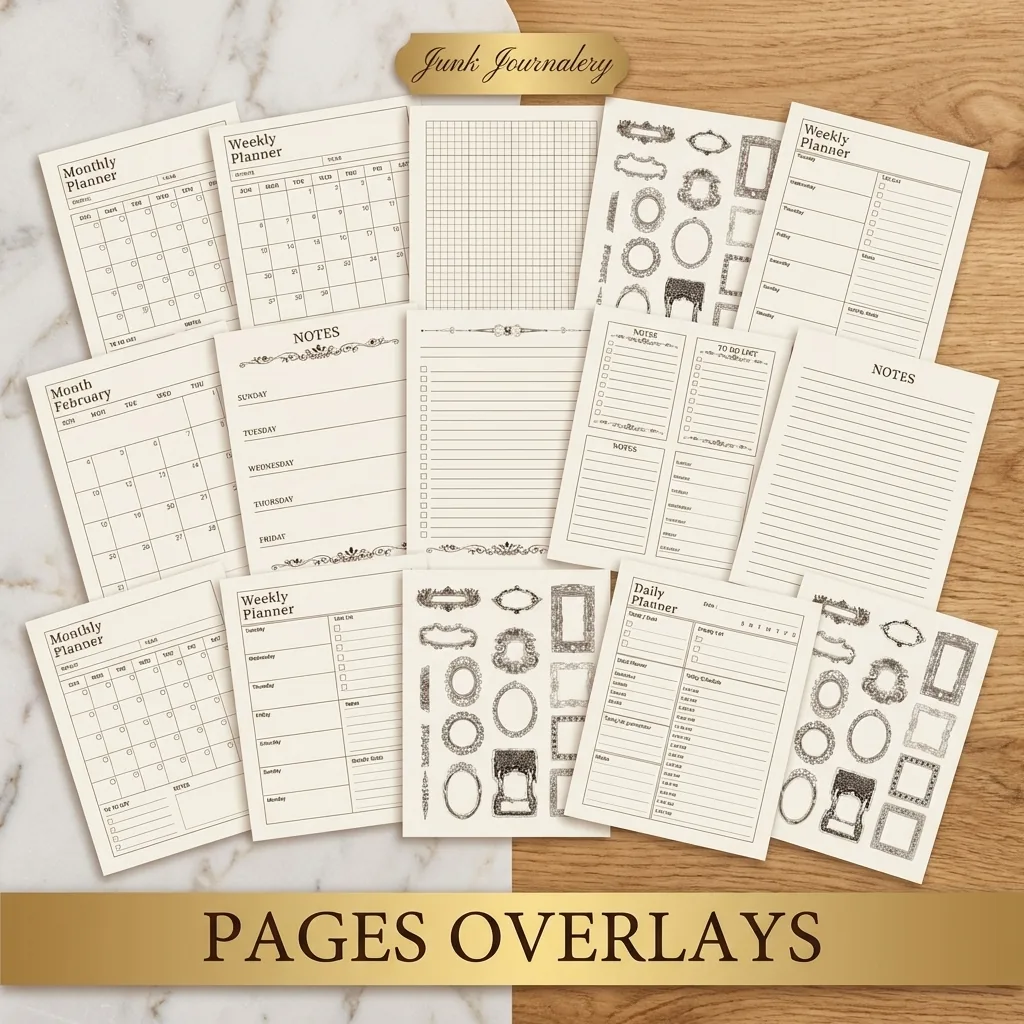 Junk Journal Chippy | Printable Templates Mega Kit